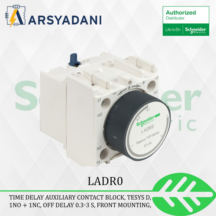 LADR0 - time delay auxiliary contact block schneider 1 NO + 1 NC - Arus ...
