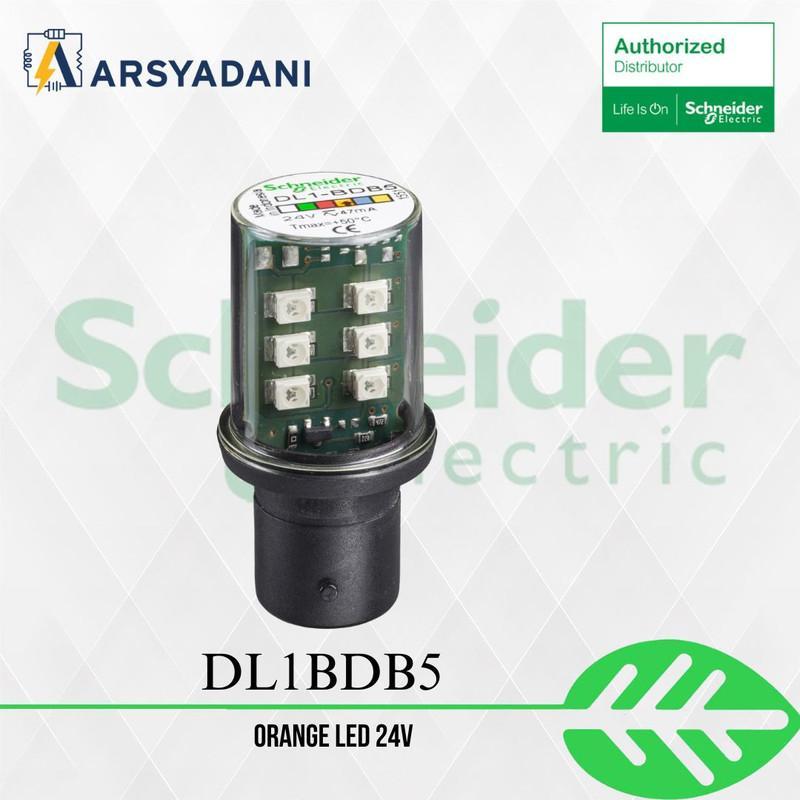 SCHNEIDER - DL1BDB5 - LED bulb BA 15d orange steady light 24V - Arus Online