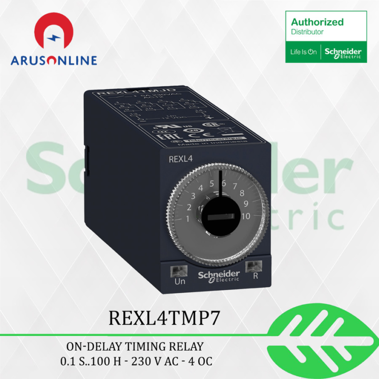 REXL4TMP7 - On-delay timing relay - 0.1 s..100 h - 230 V AC - 4 OC ...