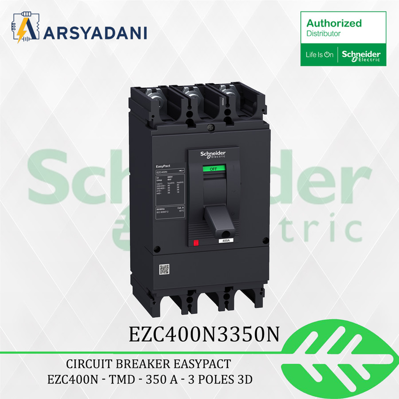 EZC400N3350N Circuit breaker schneider Easypact EZC400N350A 3poles 3d ...