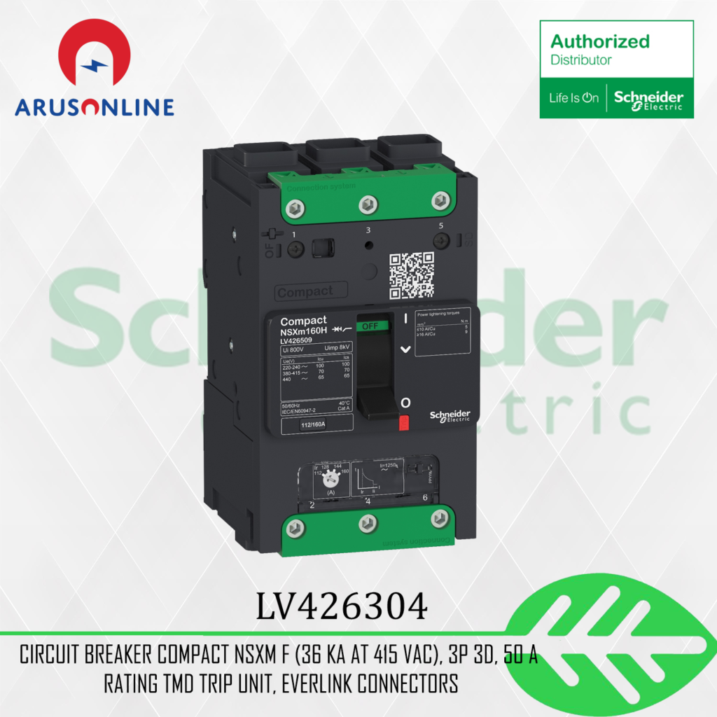 SCHNEIDER - LV426304 - circuit breaker ComPact NSXm F (36 kA at 415 VAC ...